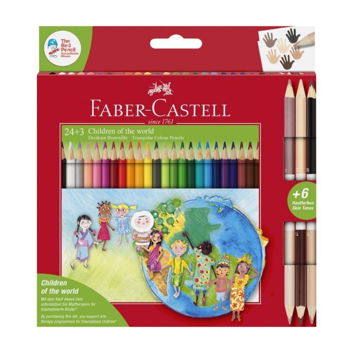 Drvene bojice 24+3 FABER CASTELL Children of the World | Knjižara Prima