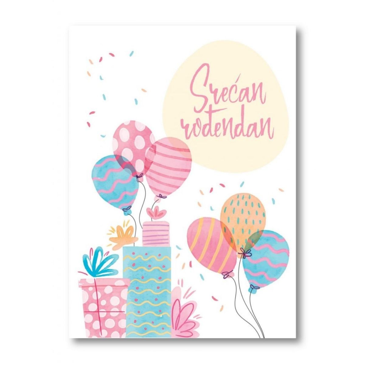 Čestitka HAPPY PRINT - Srećan rođendan | Knjižara Prima