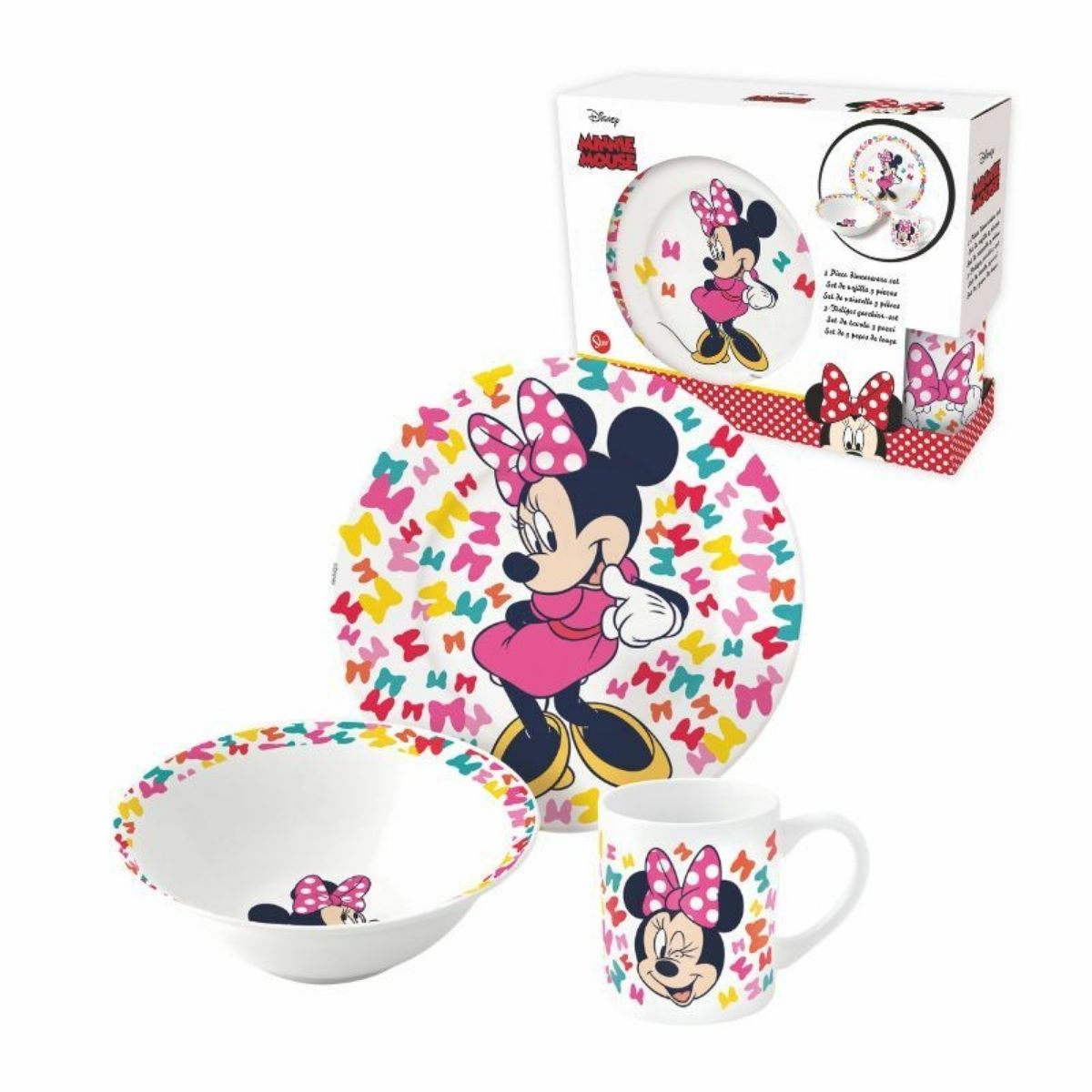 Keramički set za užinu 3 dela Minnie Mouse | Knjižara Prima
