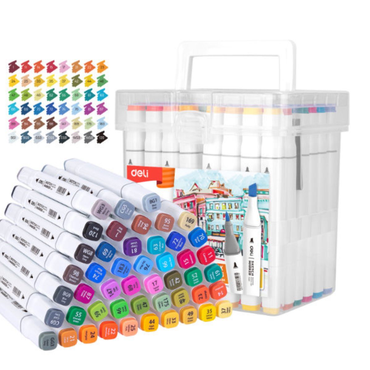 Markeri DELI twin art sketch - set box 48 | Knjižara Prima