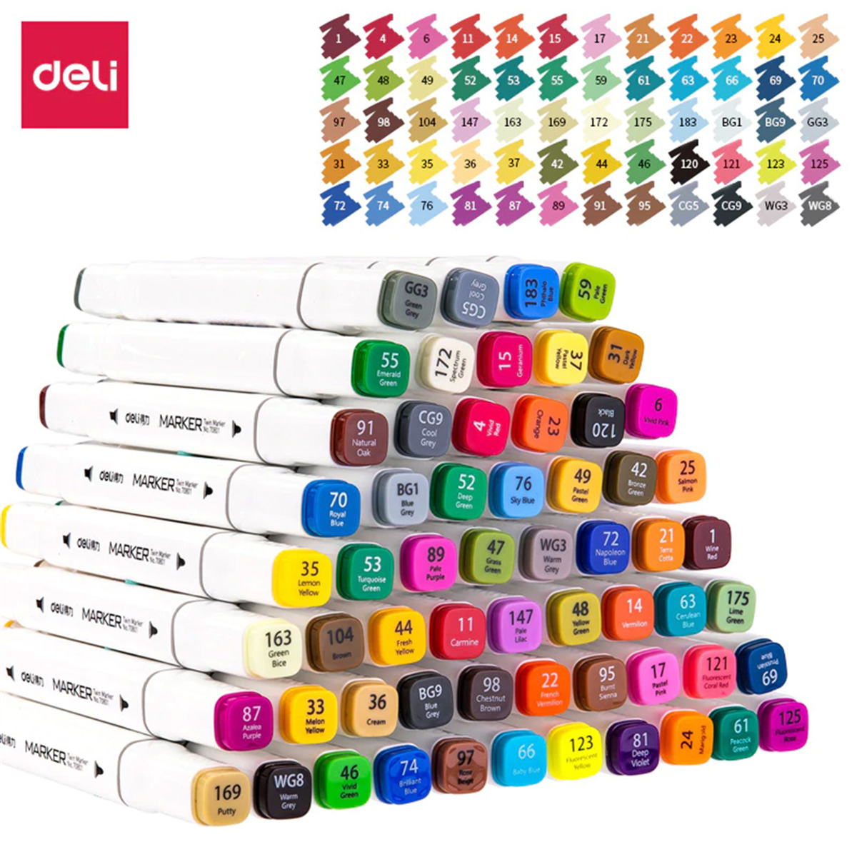 Marker DELI twin art sketch - sa dva vrha | Knjižara Prima