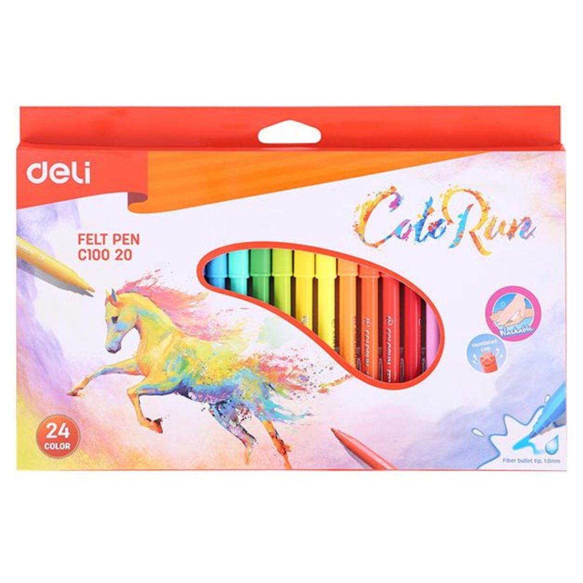 Flomasteri 24 DELI Color Run | Knjižara Prima