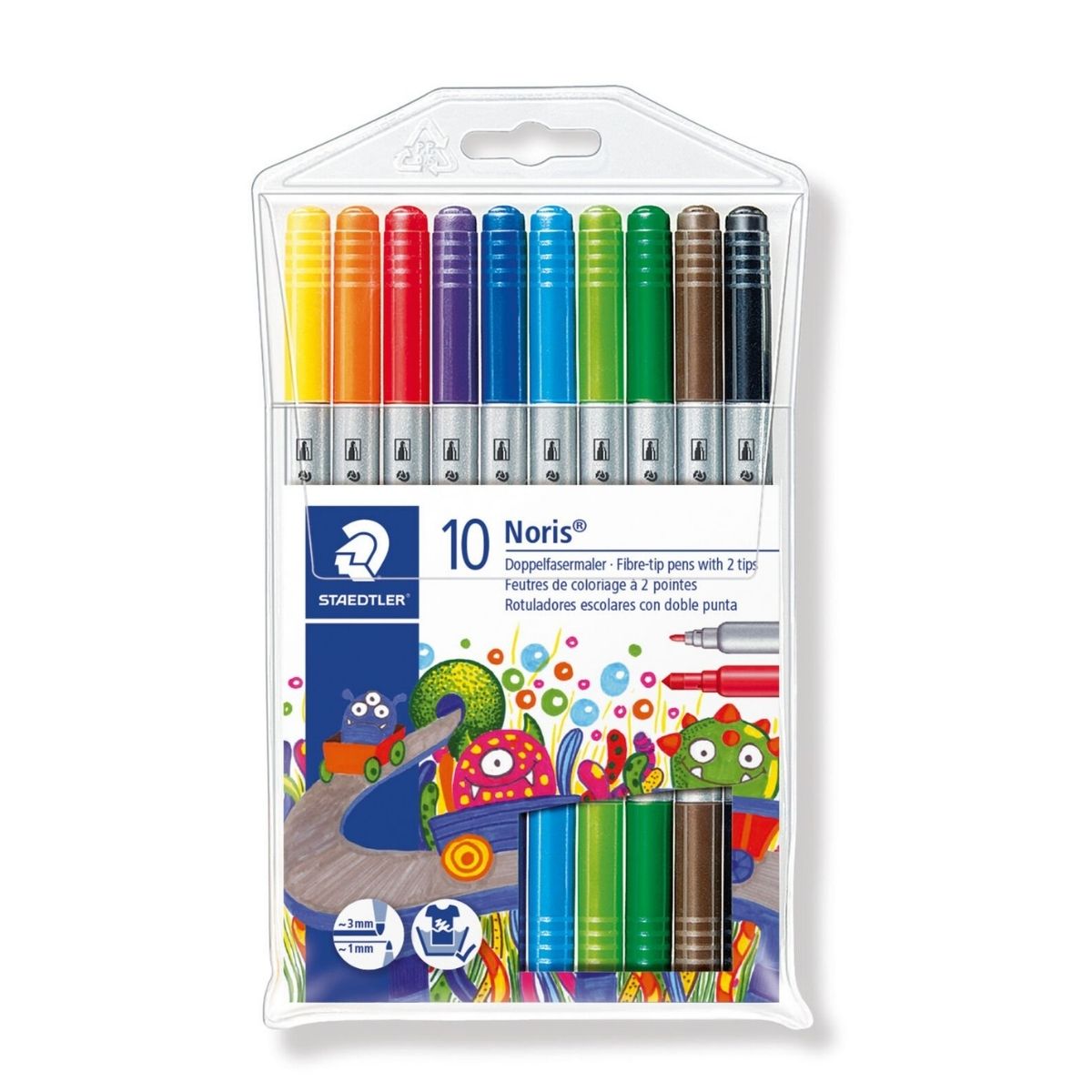 Flomasteri 10 STAEDTLER Noris sa dva vrha | Knjižara Prima