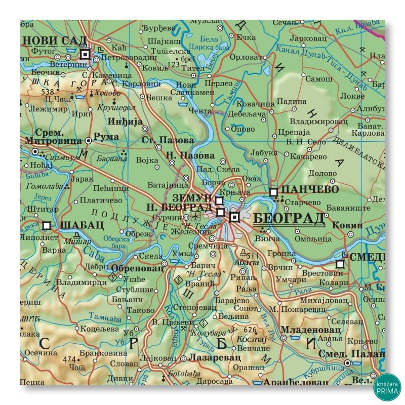 Karta Srbije MAGIC MAP 1:1200000 | Knjižara Prima
