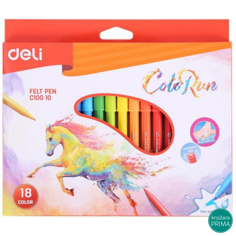 Flomasteri 18 DELI Color Run | Knjižara Prima